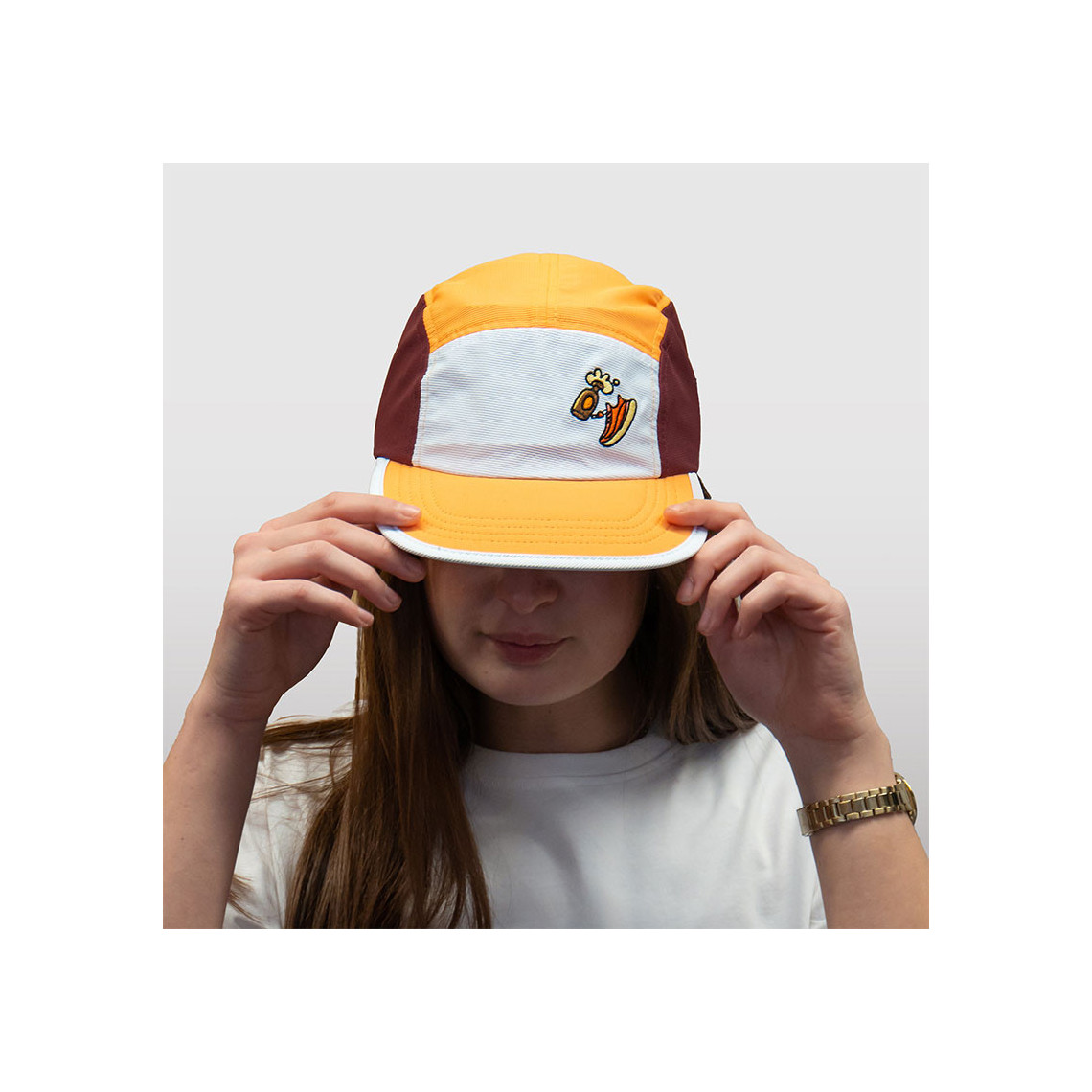 Casquette 5 panel DBDB Orange/Bordeaux