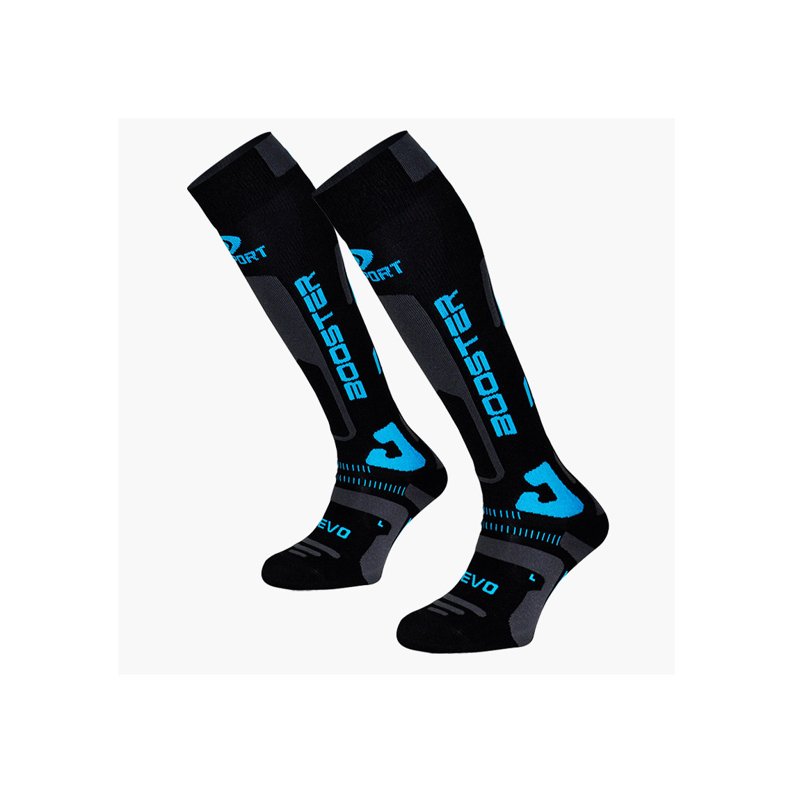 BV SPORT | Compression ski socks SLIDE ELITE EVO black-blue| Winter