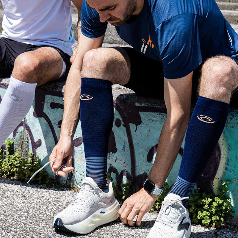 Blue Run marathon compression socks | Made in France